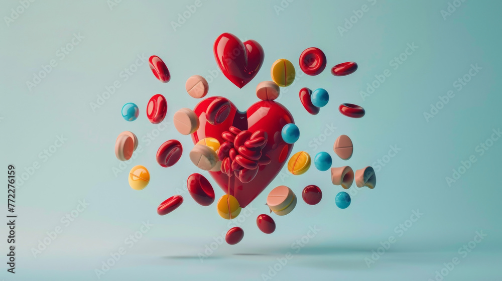 Minimalist design showing the concept of hyperlipidemia with ...