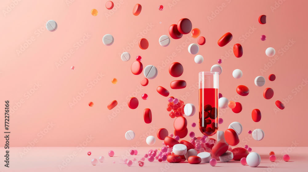 Minimalist design showing the concept of hyperlipidemia with ...