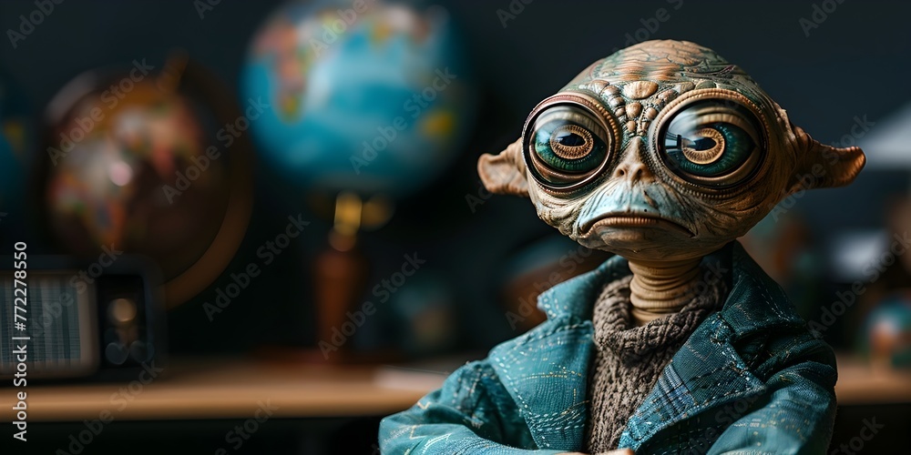Alien linguist character decodes Earth languages a translator of the ...