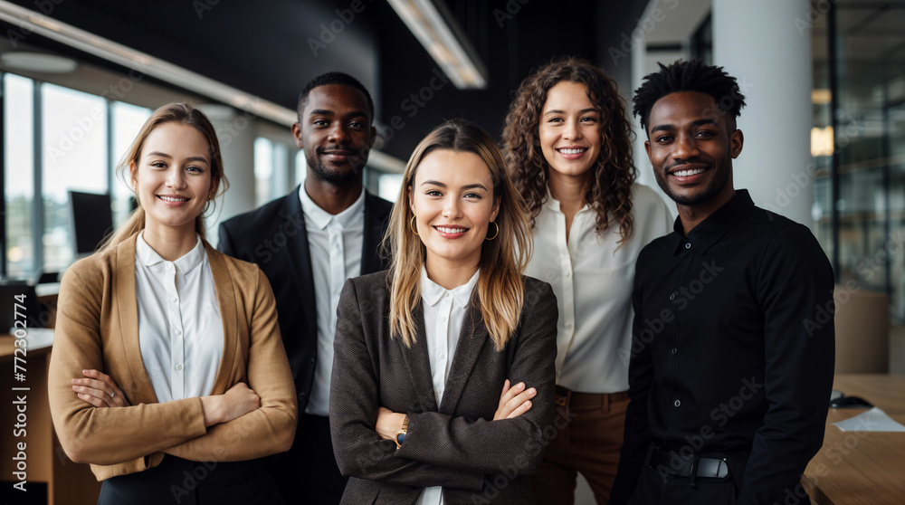 Diverse group of people from different backgrounds and ethnicities in a ...