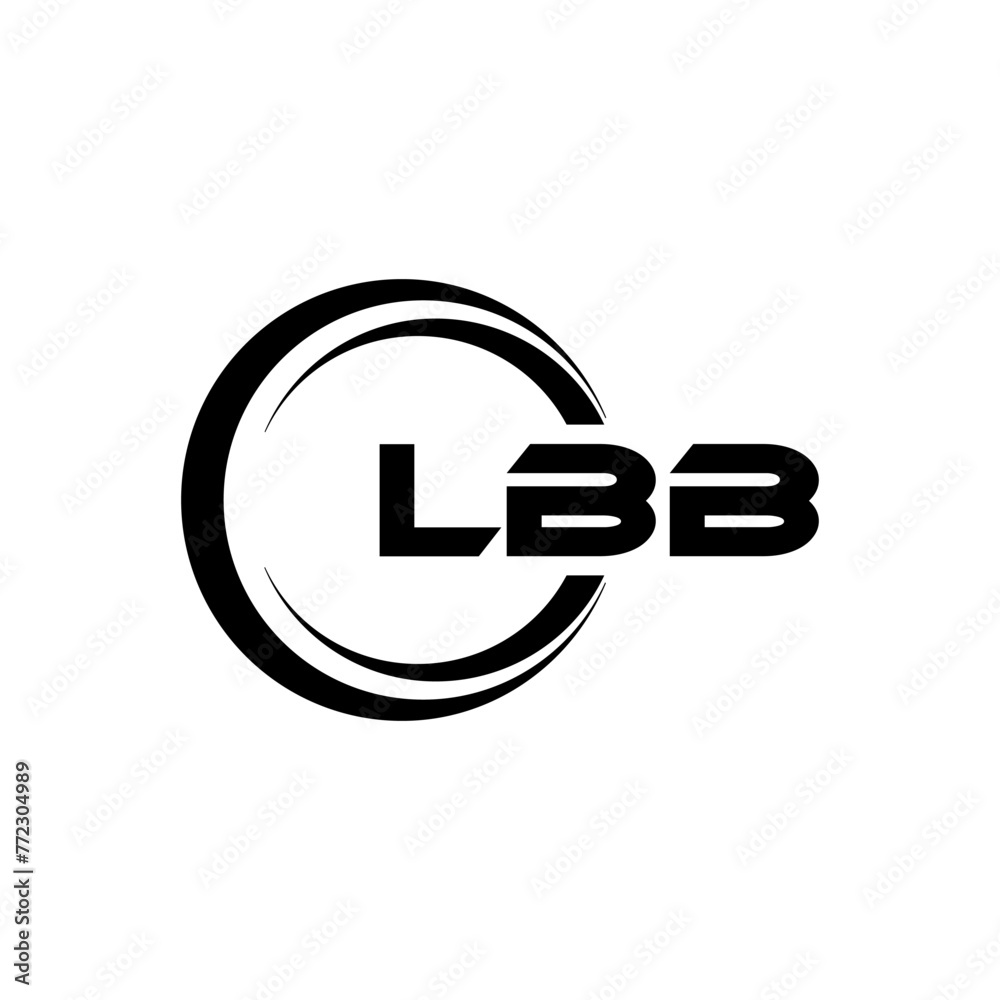 LBB letter logo design in illustration. Vector logo, calligraphy ...