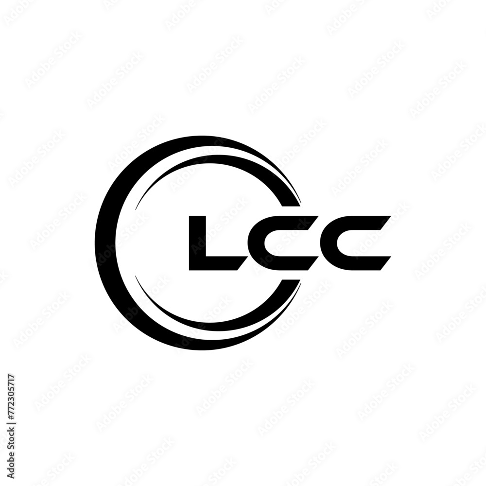 LCC letter logo design in illustration. Vector logo, calligraphy ...