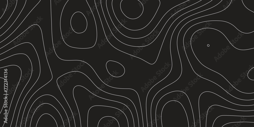 Topographic line map. Abstract circle lines background. Abstract blank ...