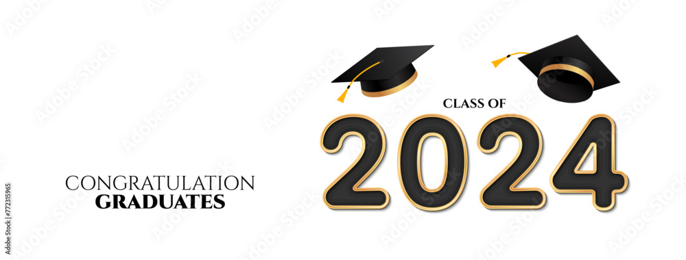 Graduation greeting banner design. Congratulations graduates background ...