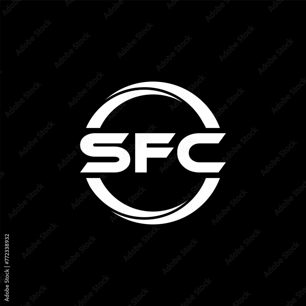 SFC letter logo design in illustration. Vector logo, calligraphy ...