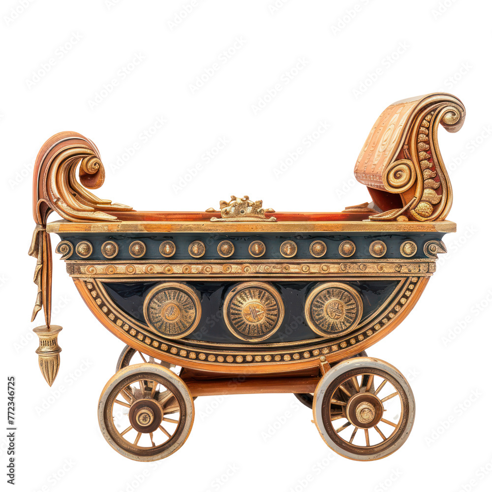 Chariot of Greek Art objsect iolate on transparent png. Stock Photo ...