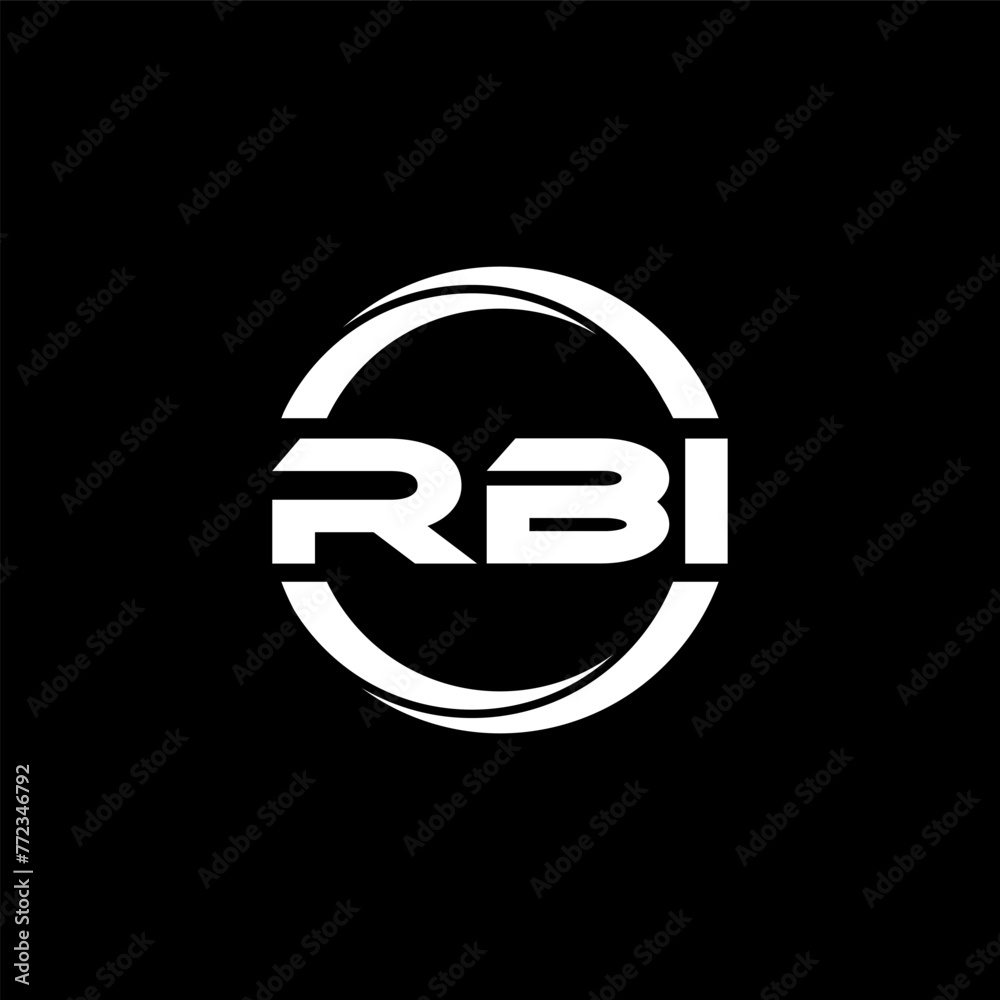 RBI letter logo design in illustration. Vector logo, calligraphy ...