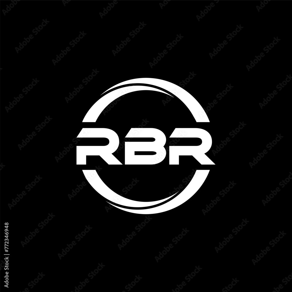 RBR letter logo design in illustration. Vector logo, calligraphy ...