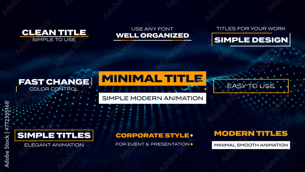 Minimal Modern Titles Stock Template | Adobe Stock