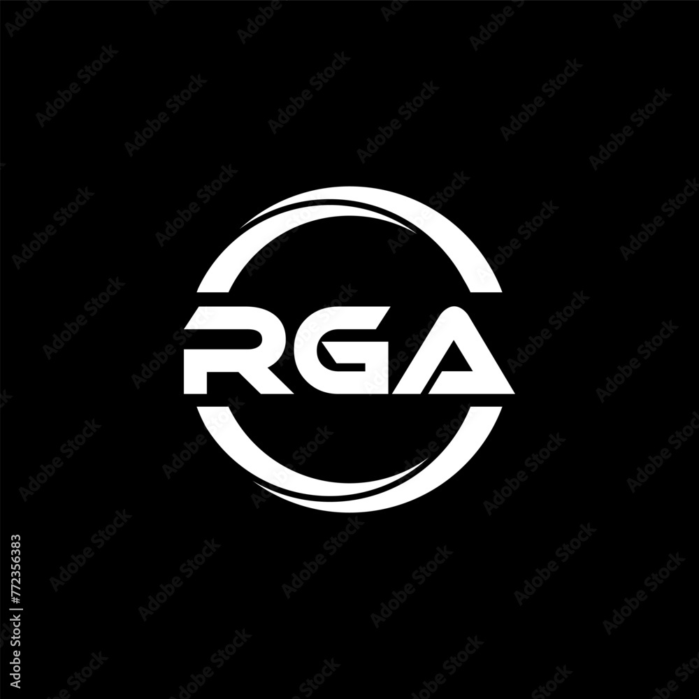 RGA letter logo design in illustration. Vector logo, calligraphy ...