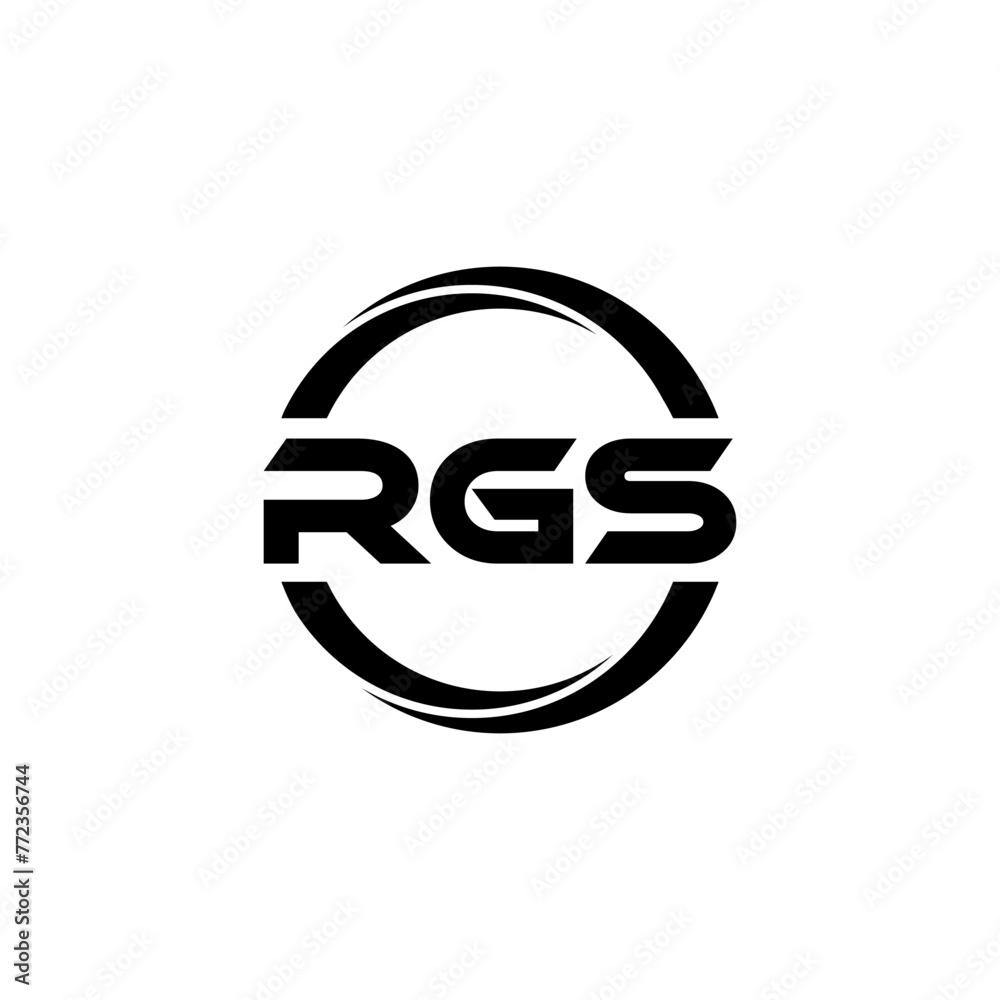 RGS letter logo design in illustration. Vector logo, calligraphy ...
