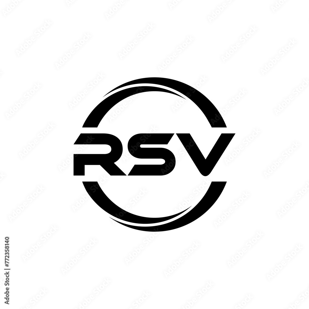RSV letter logo design in illustration. Vector logo, calligraphy ...