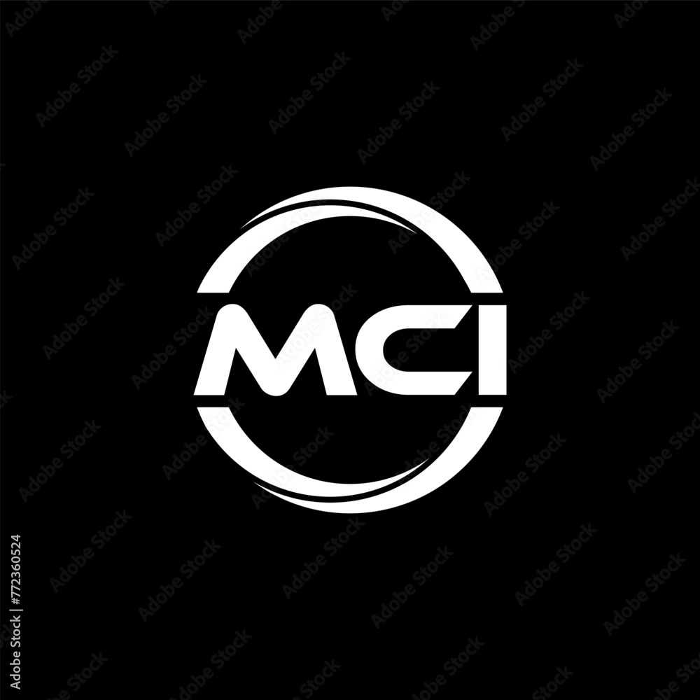 MCI letter logo design in illustration. Vector logo, calligraphy ...