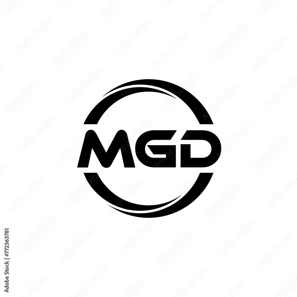 MGD letter logo design in illustration. Vector logo, calligraphy ...