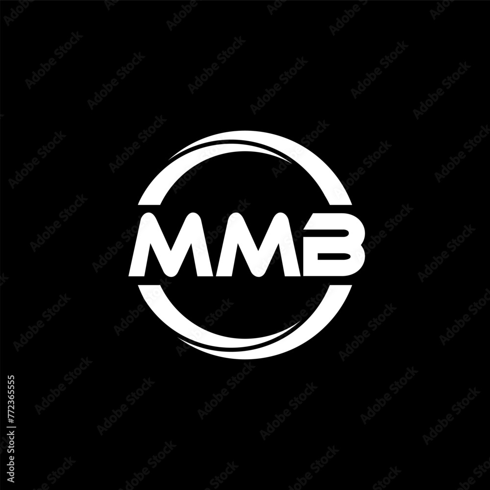 MMB letter logo design in illustration. Vector logo, calligraphy ...