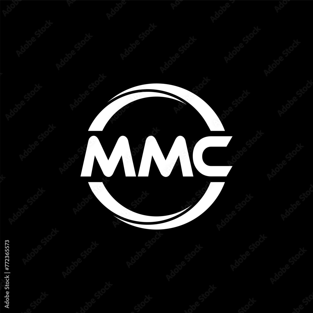 MMC letter logo design in illustration. Vector logo, calligraphy ...