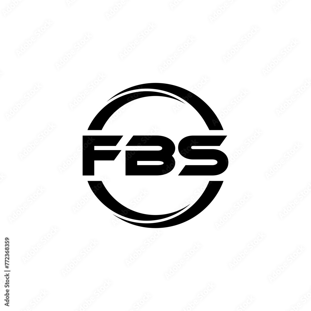FBS letter logo design in illustration. Vector logo, calligraphy ...