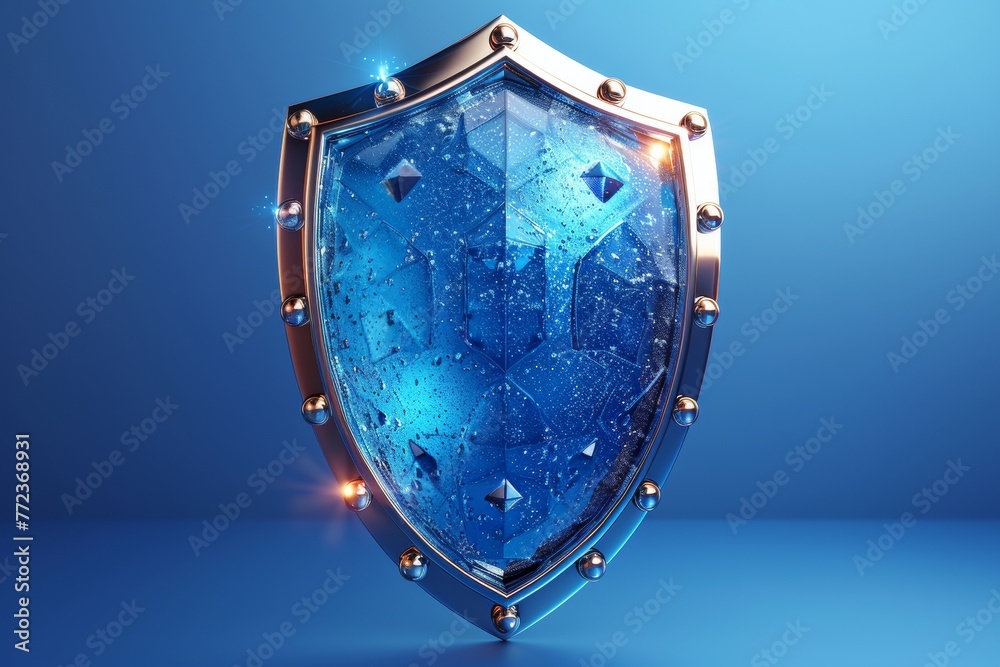 A force shield bubble and a virus protection modern illustration on a ...
