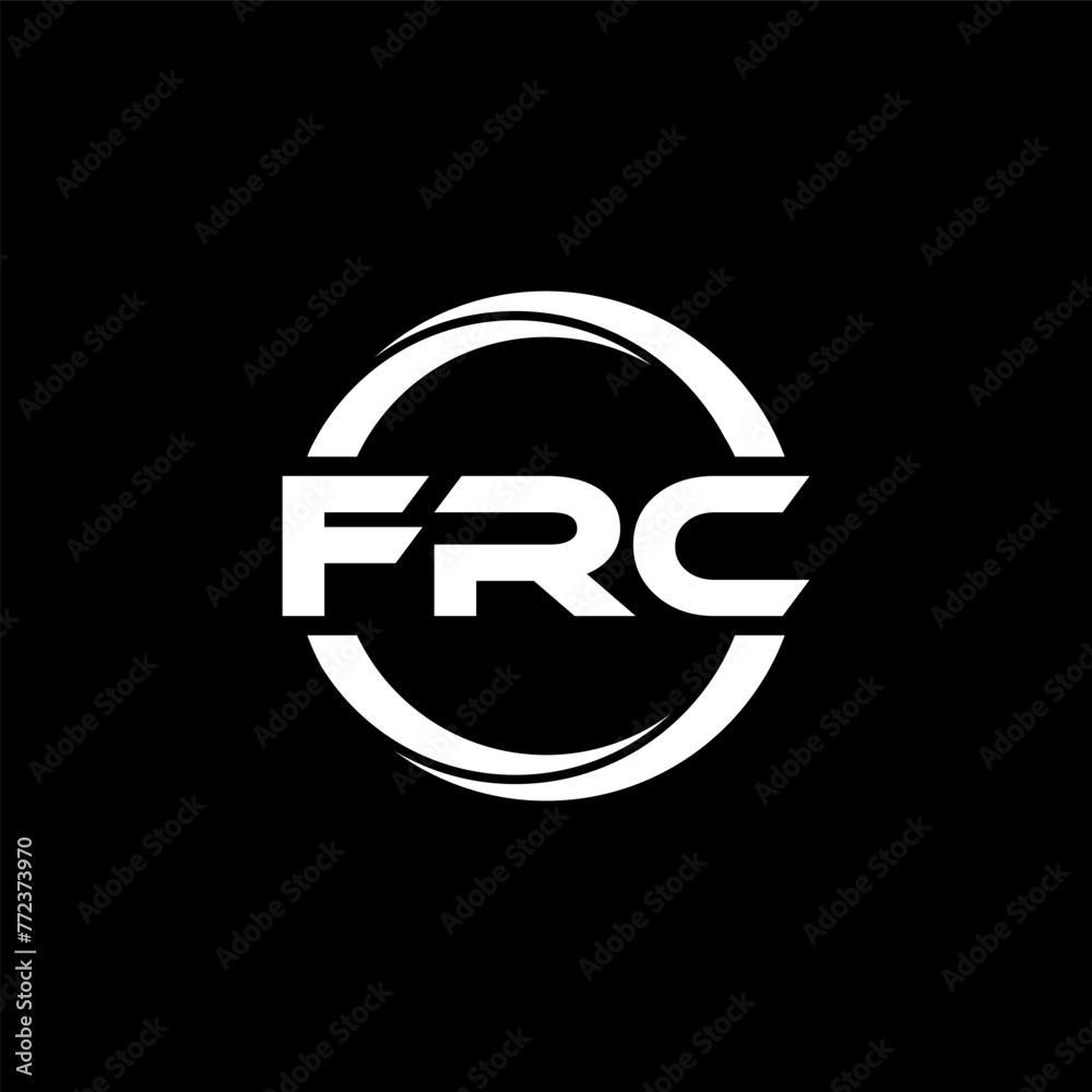 FRC letter logo design in illustration. Vector logo, calligraphy ...