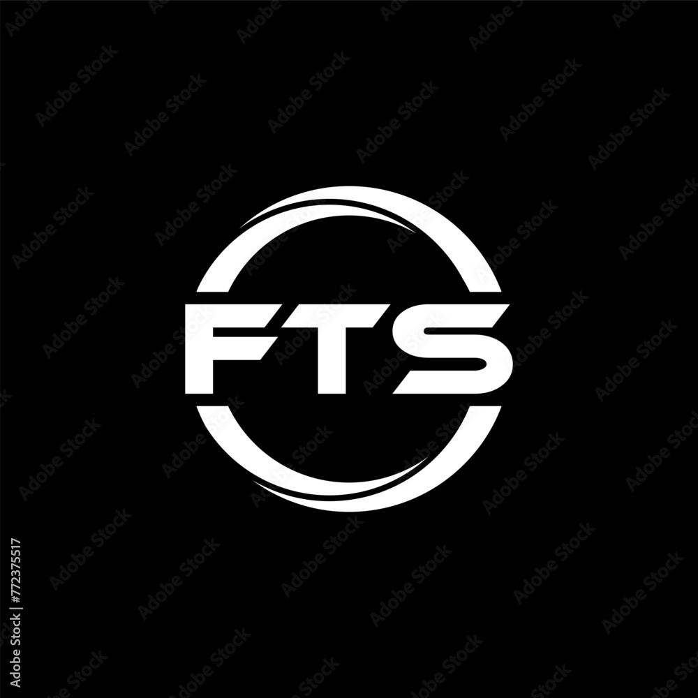 FTS letter logo design in illustration. Vector logo, calligraphy ...