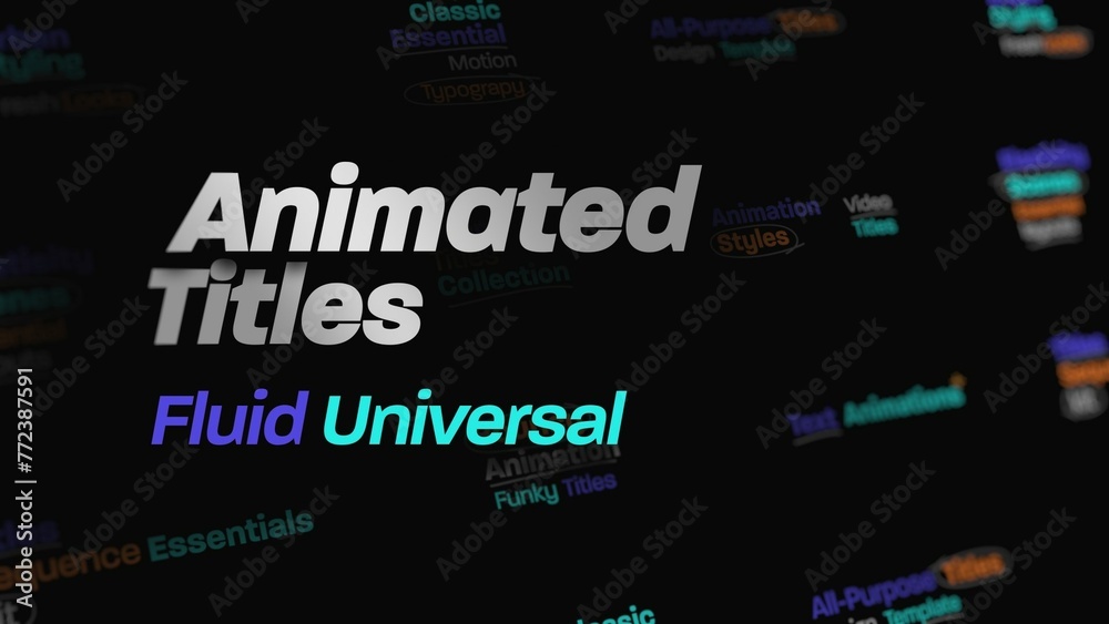 Fluid Universal Animated Text Layouts Stock Template | Adobe Stock