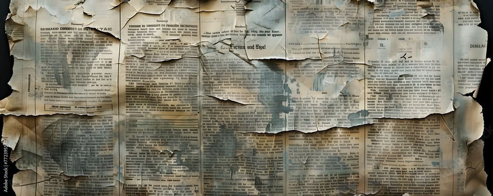 Old Newspaper paper grunge aged newsprint background. Vintage template ...
