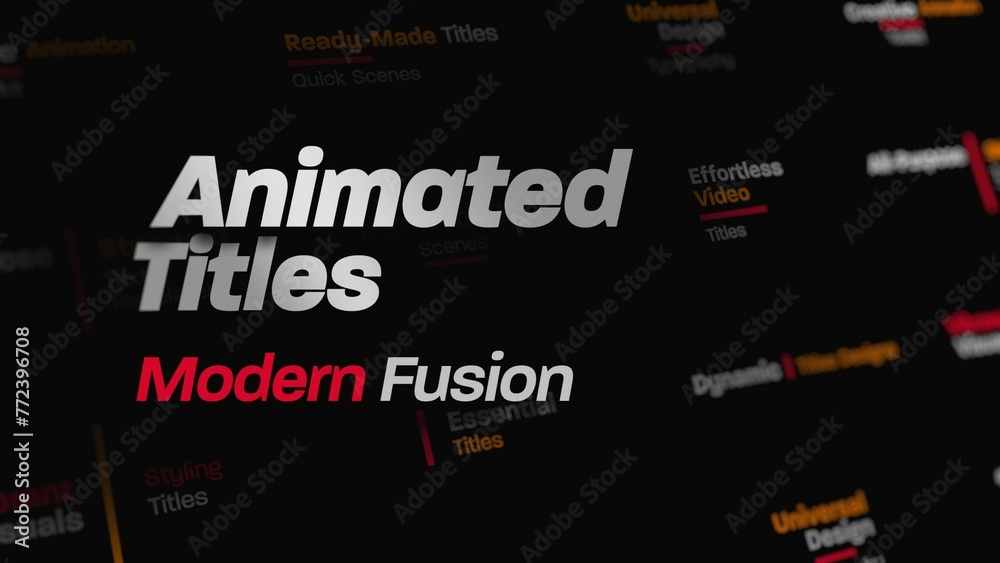 Modern Fusion Animated Titles Overlays Stock Template | Adobe Stock