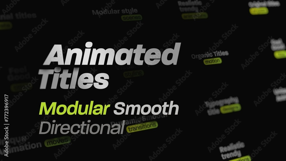 Modular Smooth Directional Title Layouts Animations Stock Template ...