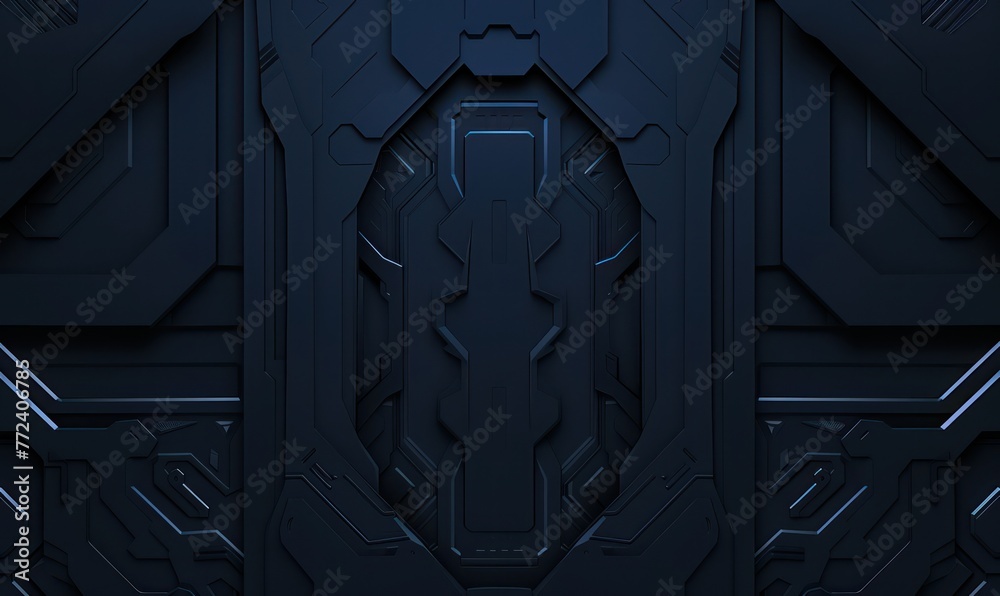 This image showcases a dark, futuristic technology panel with intricate ...