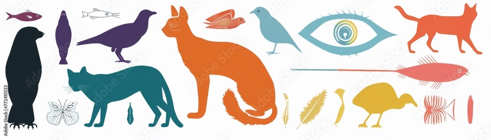 Educational diagram explaining how different animals see the world ...