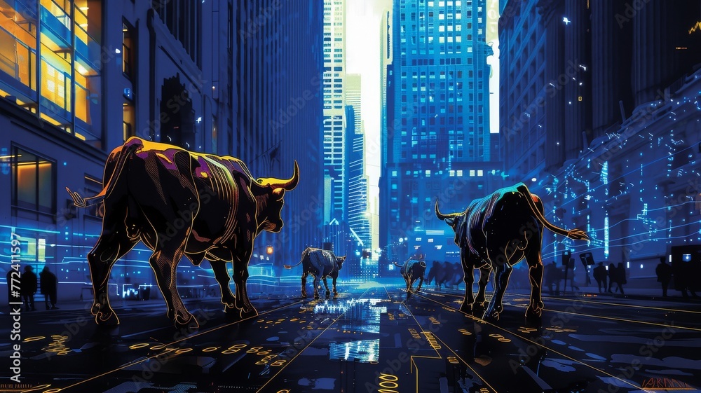 Concept art exploring the impact of social media on stock market ...