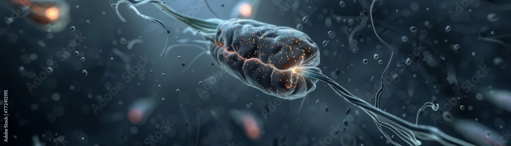 Animation of synaptic transmission, showing neurotransmitter release ...