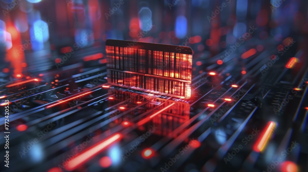 Witness the fusion of a barcode and digital realm against an innovation ...