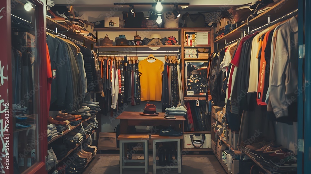 No people clothing store consumerism buy indoors Stock Photo | Adobe Stock
