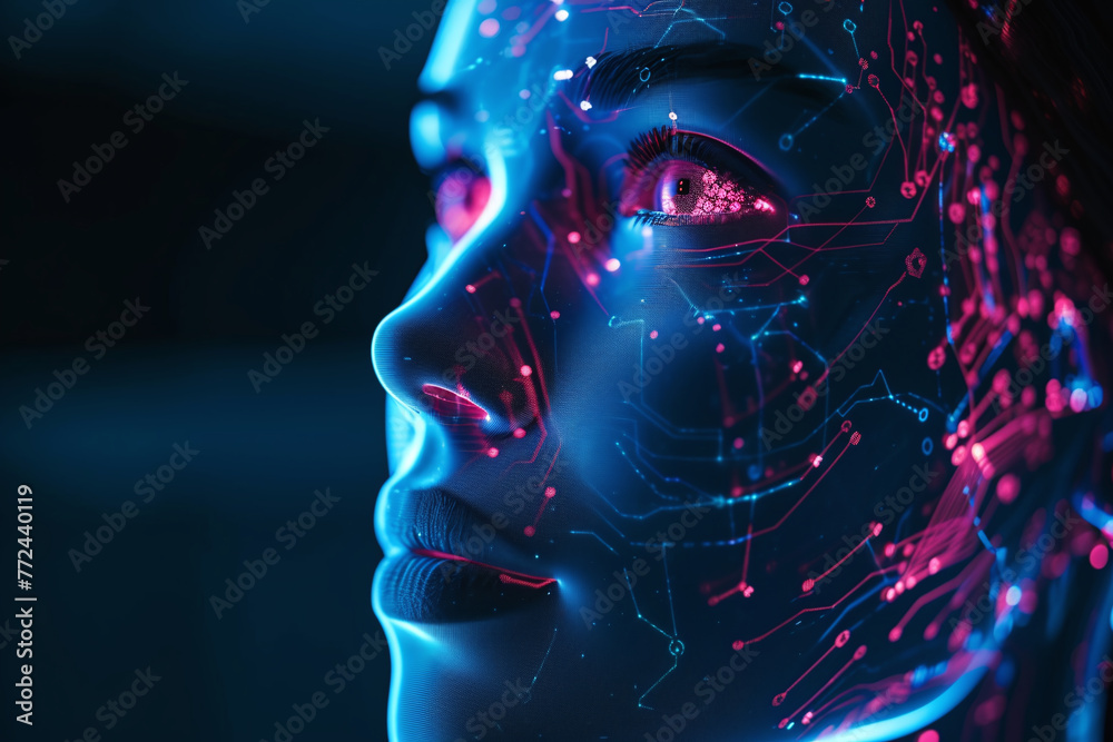 AI robot futuristic technology android or cyber humanoid. Artificial ...