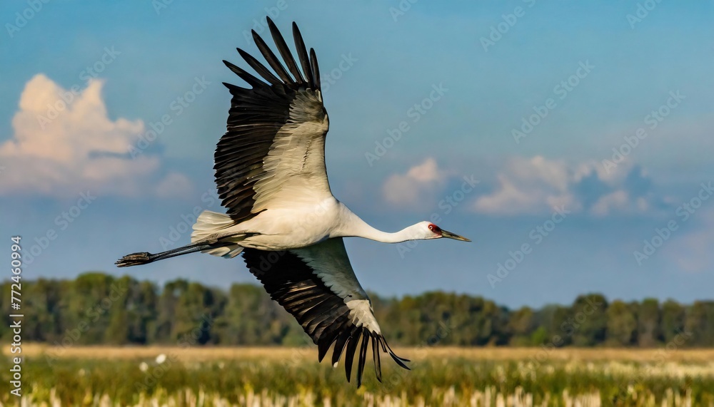 whooping crane - Grus americana - is an endangered crane species ...