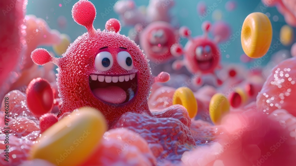 Educational 3D animation about hemoglobin and iron levels, visualized ...