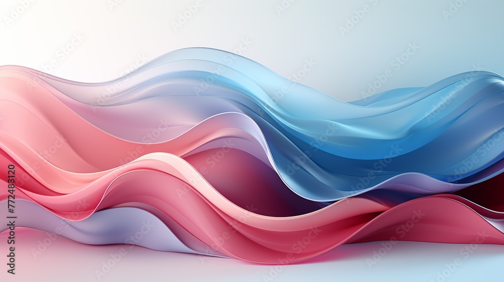 Blue and pink liquid effect square wave line light star , background ...