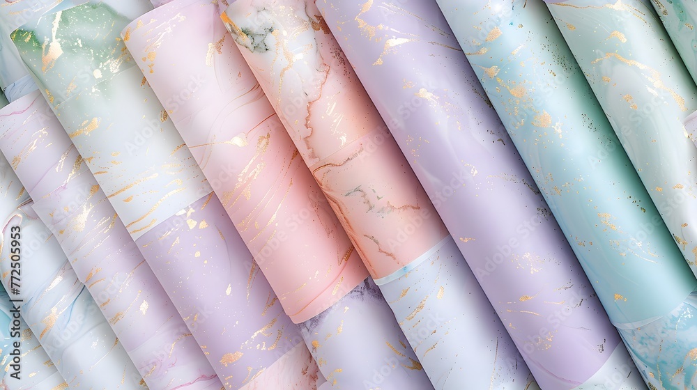 blue and mint green with rose gold marble texture digital paper ...