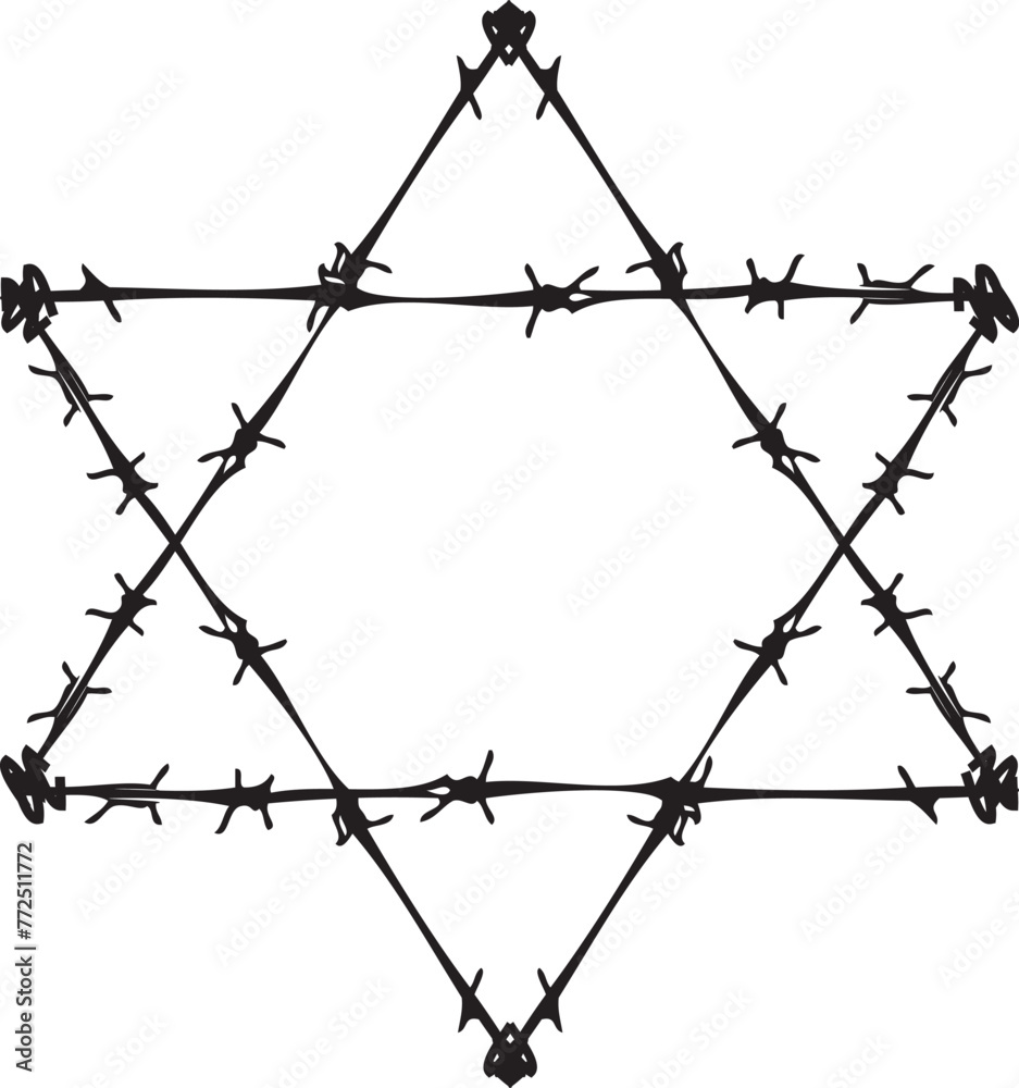 Barb wire icon, shapes, border and object symbol design vector graphic. Basic geometric shapes ...