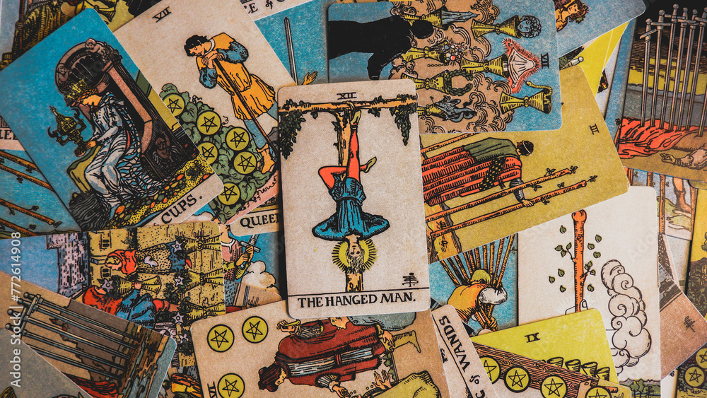 Malmö, Sweden - April 1, 2024: The Hanged Man Major Arcana Tarot Card ...