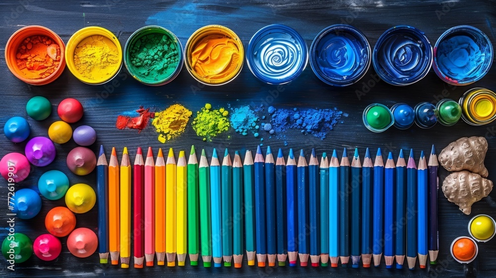 Dive into a world of creativity, With paper, glue, markers, and clay ...