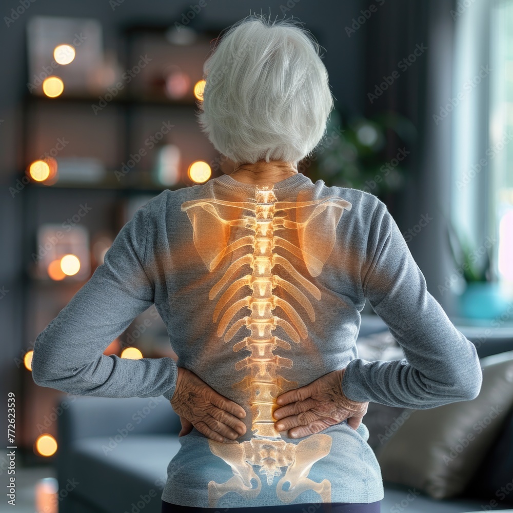 Person with lower back pain, capturing the discomfort and challenges ...