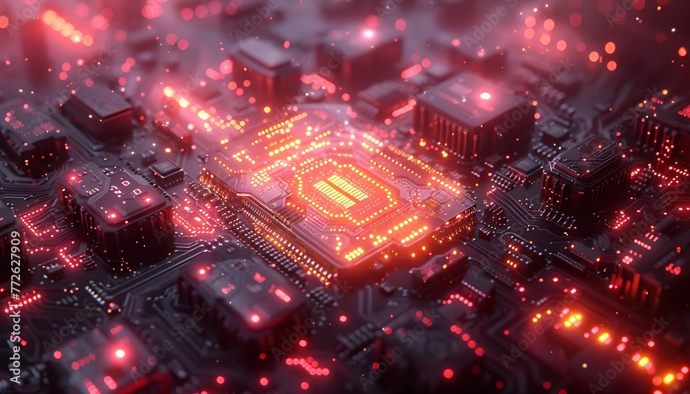 Communication technology for online business with cinematic lighting ...