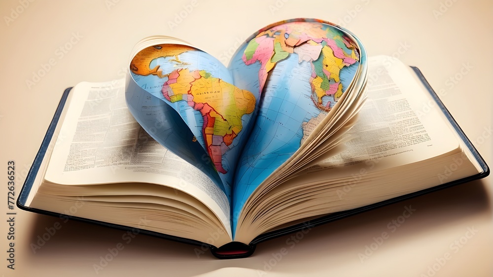 Global religious mission: Evangelization. depiction of an open bible or ...