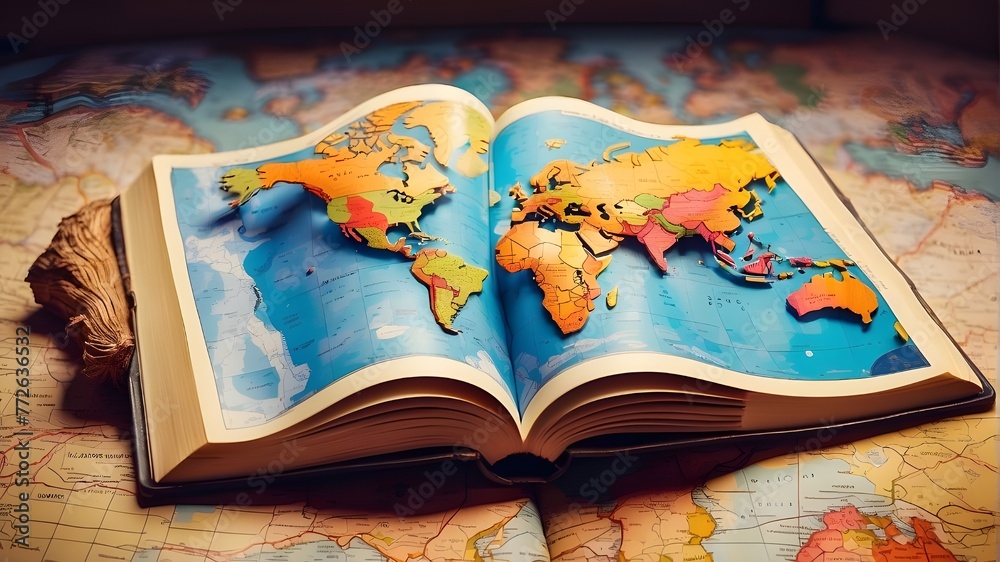 Global religious mission: Evangelization. depiction of an open bible or ...