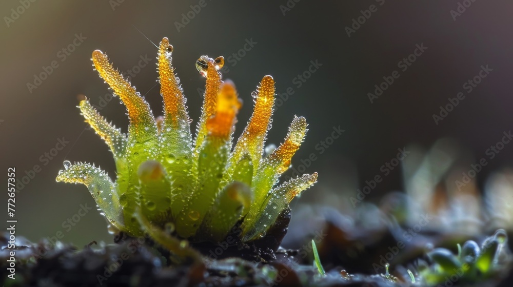Closeup of a lycopodium spore highlighting its small size and potential ...