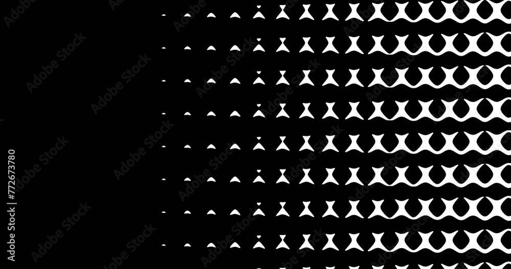 Set of transition black and white masks templates. Open and close ...