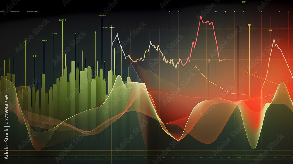 Global business data analysis bar and line chart with charts Stock ...