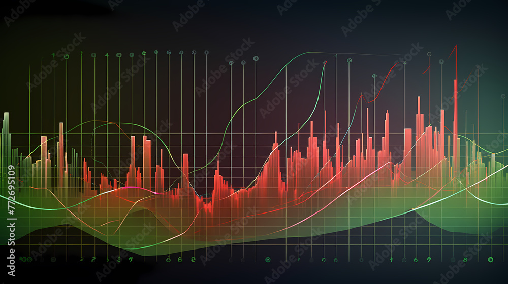 Global business data analysis bar and line chart with charts Stock ...